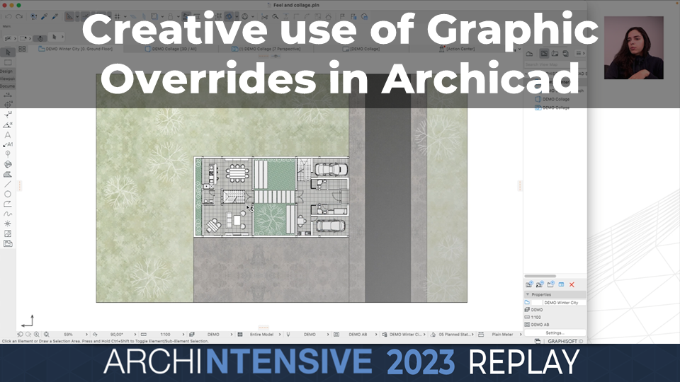 ARCHINTENSIVE 2023 - Graphisoft Community Challenge - Creative Use of Graphic Overrides | Skewed