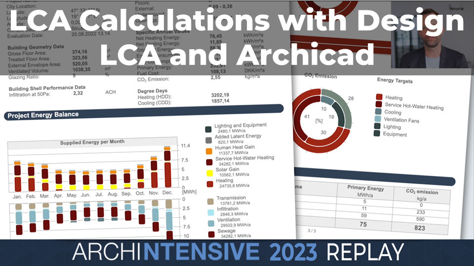 ARCHINTENSIVE 2023 - BIM Based LCA Calculations With DesignLCA | Skewed